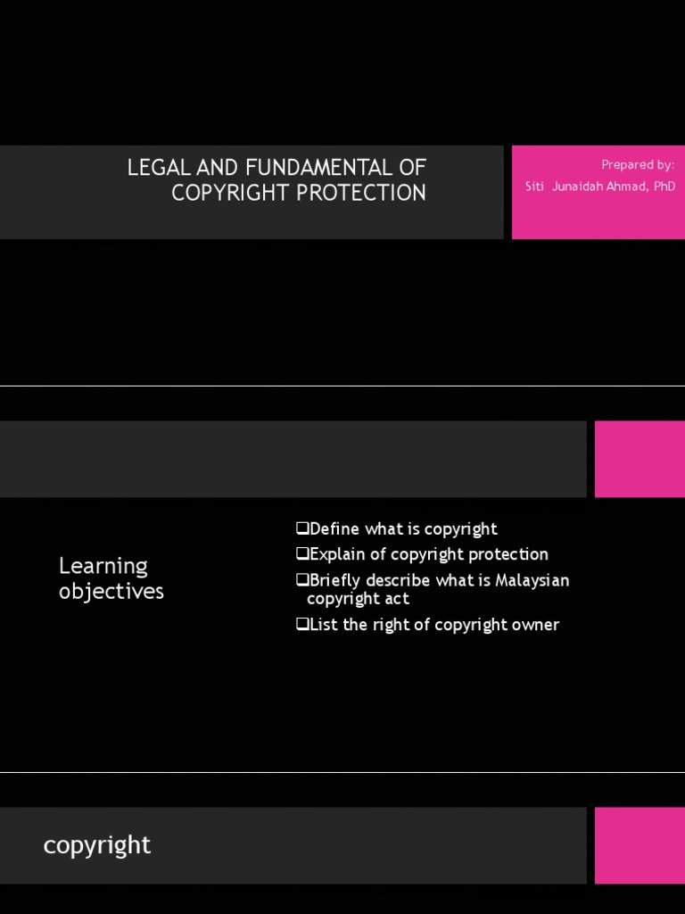 Lecture Note On Copyright in Detail | PDF | Copyright | Copyright ...