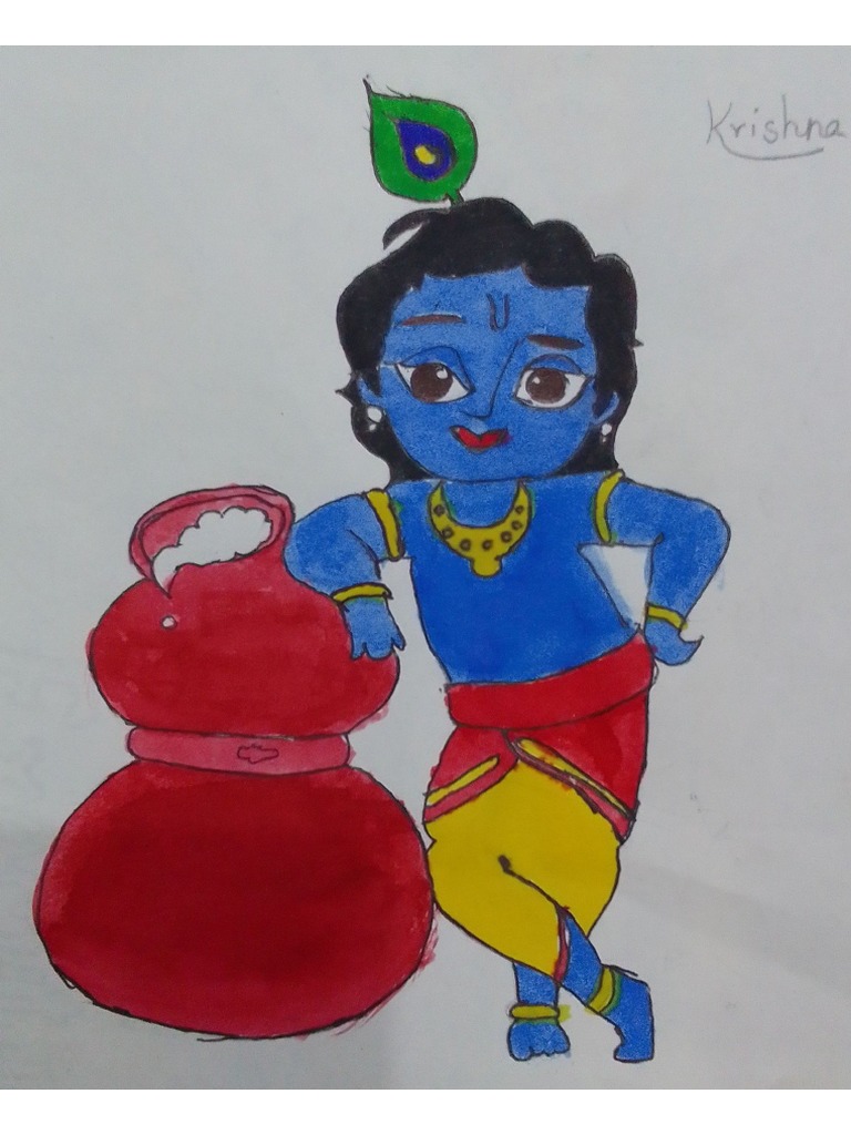 Drawing of Lord Krishna | PDF