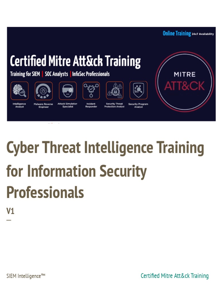 Certified Mitre Att - CK Training PDF | PDF Certified Mitre Att - CK Training PDF | PDF