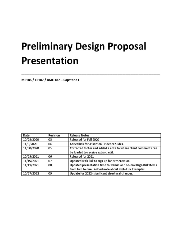 Solving the Problem: An Overview of Our Preliminary Design Proposal to ...