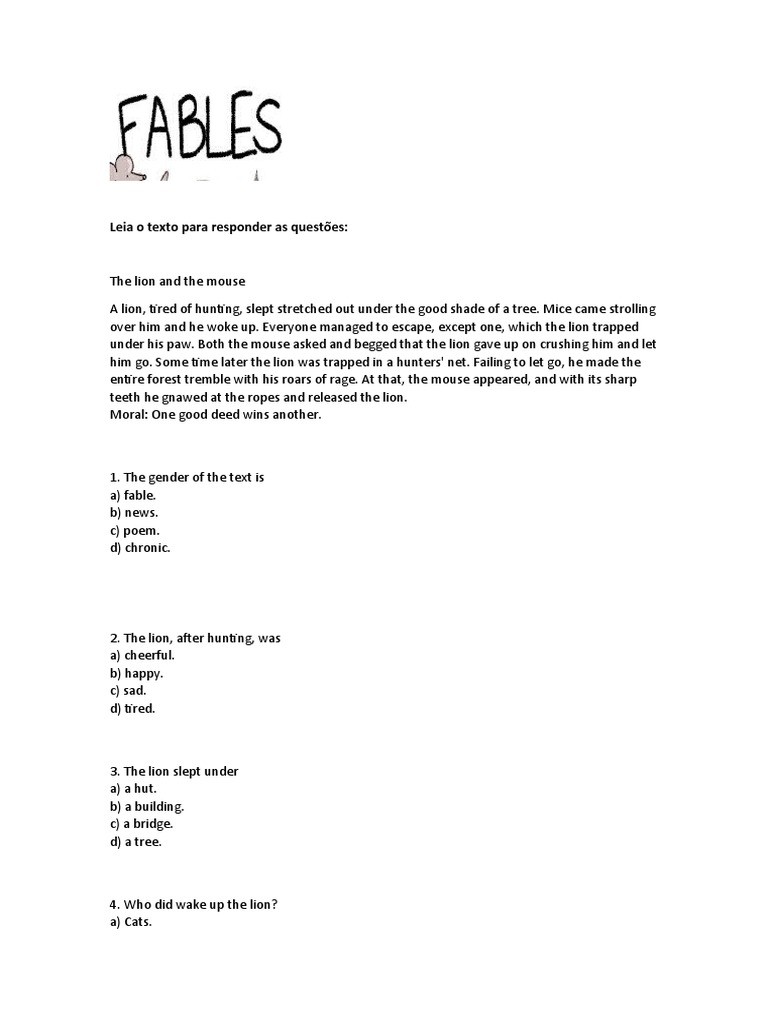 Leia o Texto para Responder As Questões | PDF