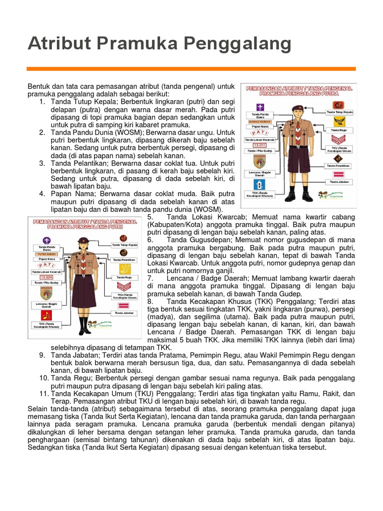 Atribut Pramuka Penggalang | PDF