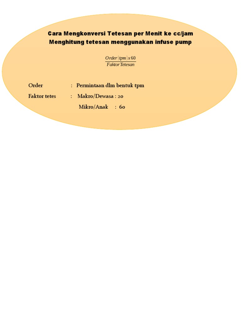 Rumus Menghitung Infus Pump | PDF