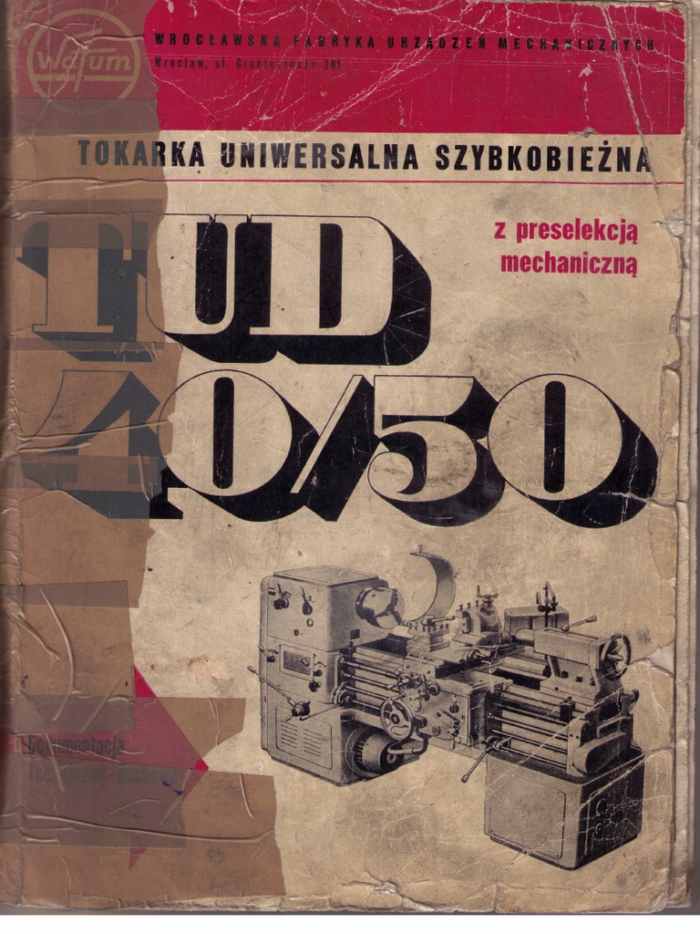 Tokarka TUD-40-50 DTR PDF | PDF
