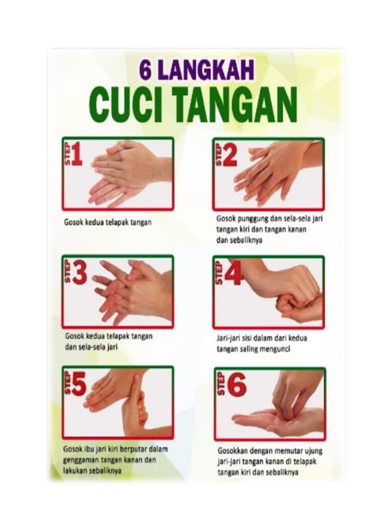 6 Langkah Cuci Tangan | PDF