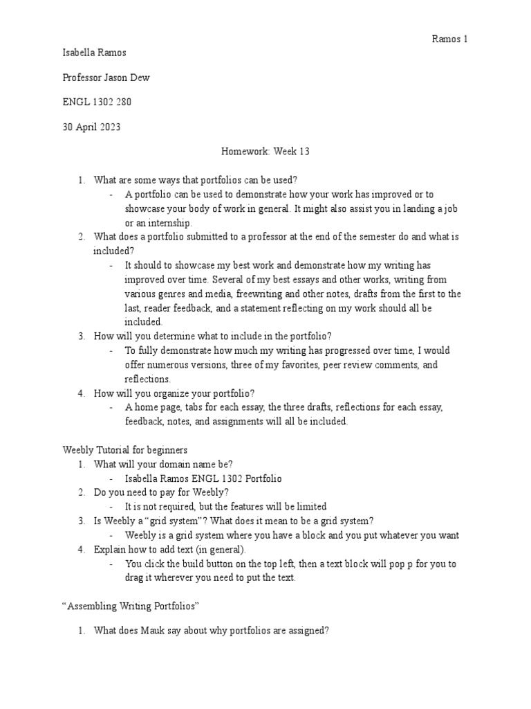 Week 13 Homework | PDF