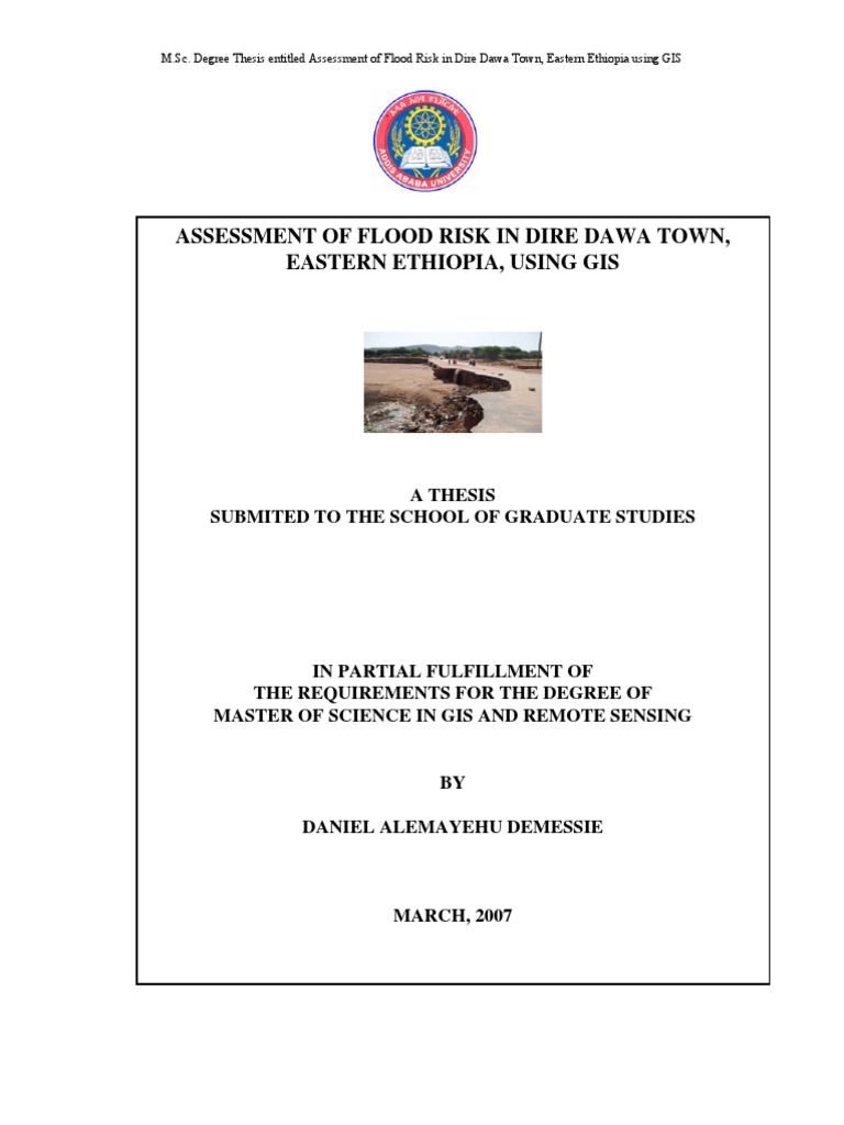 Daniel Alemayehu PDF | PDF | Geographic Information System | Flood