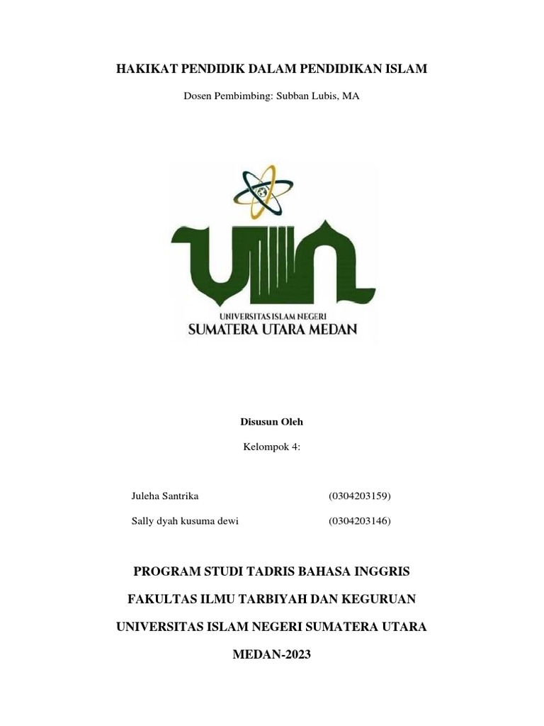 Hakikat Pendidik Dalam Pendidikan Islam - Fpi Kelompok 4 PDF | PDF