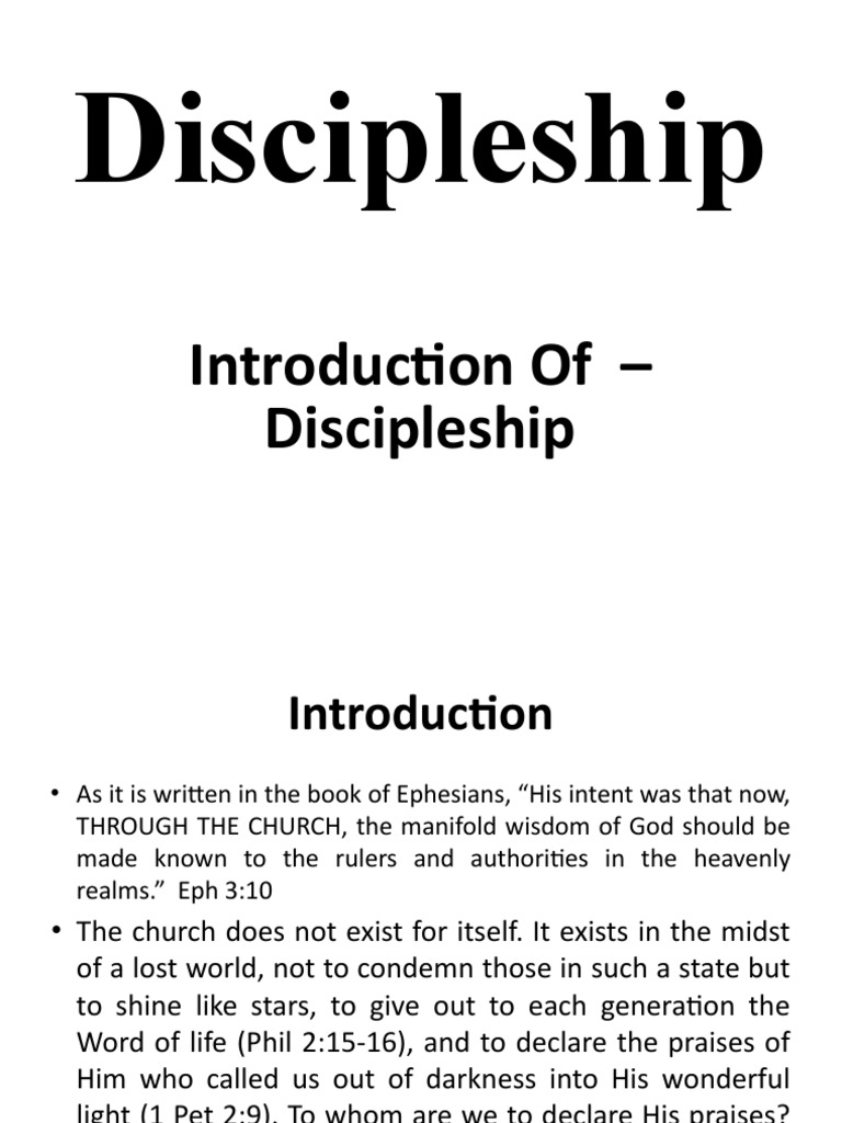 Introduction to Christian Discipleship | PDF | Disciple (Christianity ...