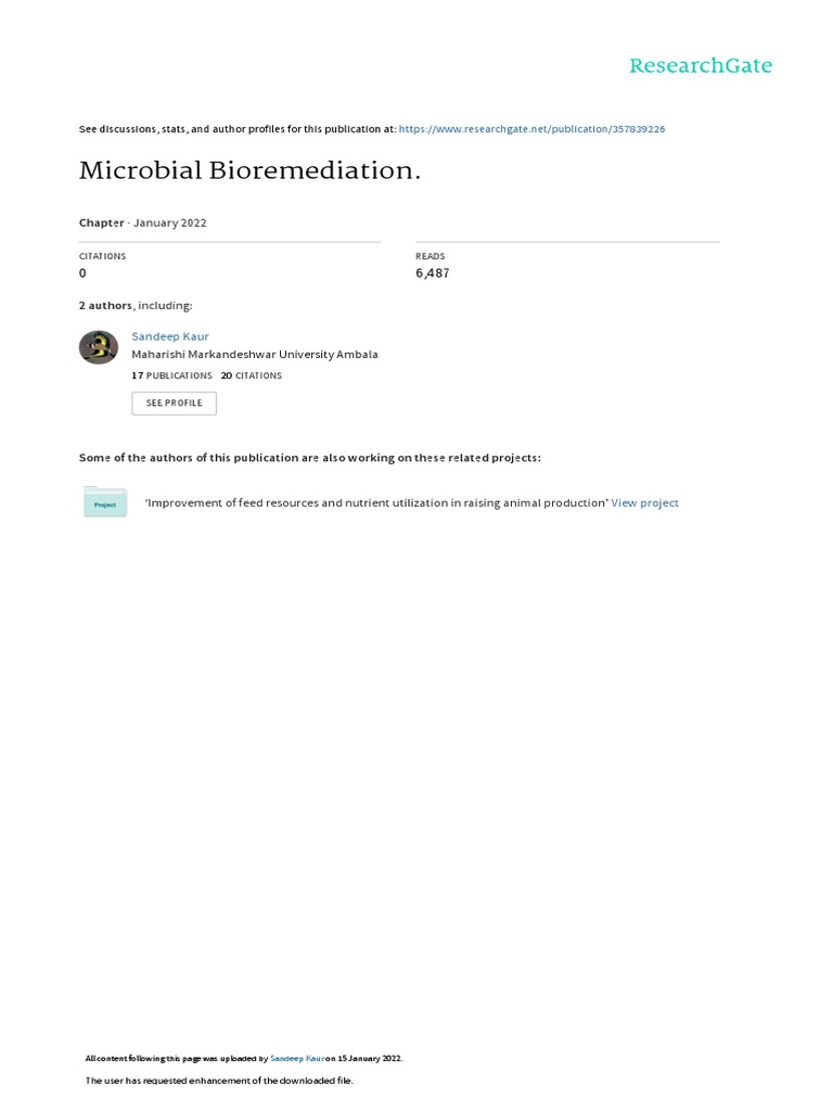 Microbial Bioremediation Techniques | PDF | Biodegradation | Soil