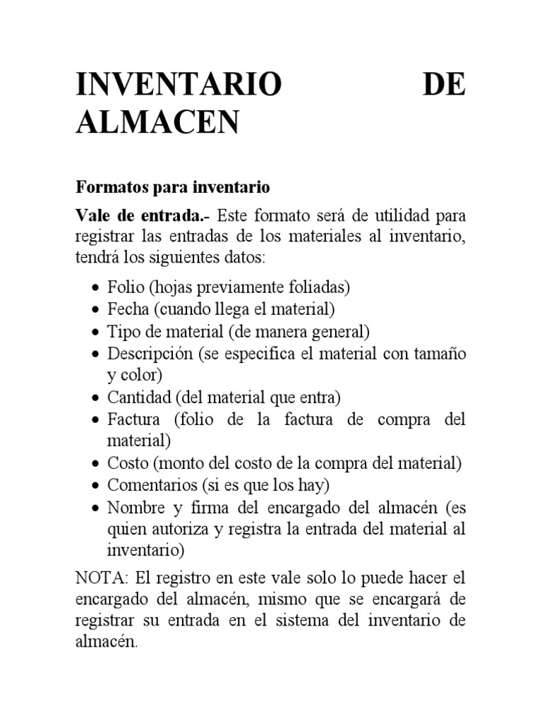 Manual Inventario de Almacen | PDF