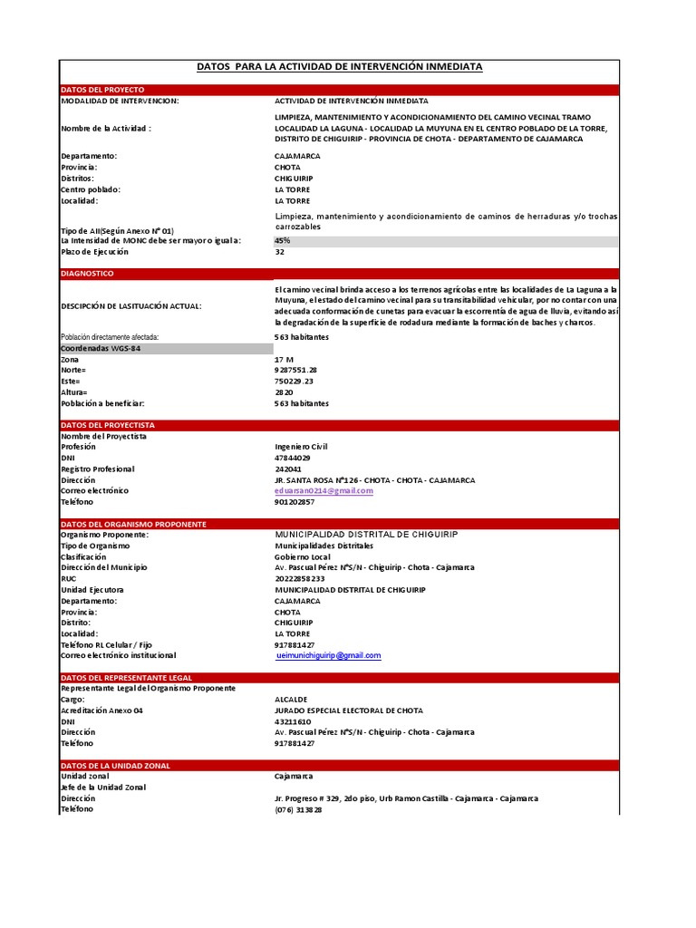 Ficha Tecnica Datos Pdf Pdf