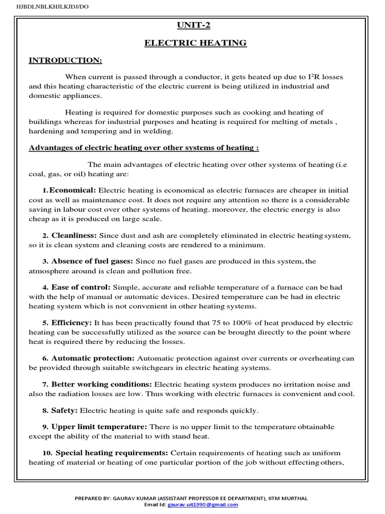 Electric Heating Techniques Pdf Transformer Inductor