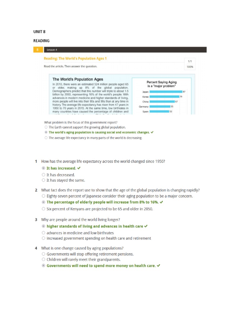 Reading Unit 8 | PDF