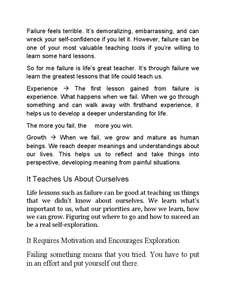 Failure Feels Terrible | PDF