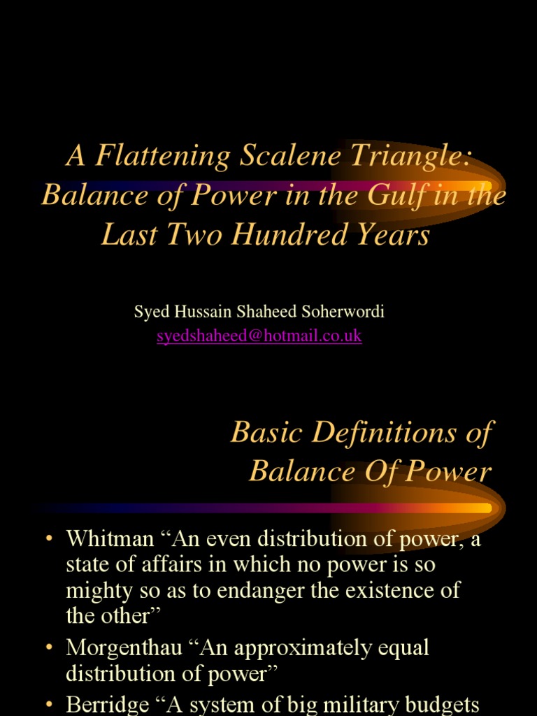 Balance of Power | PDF