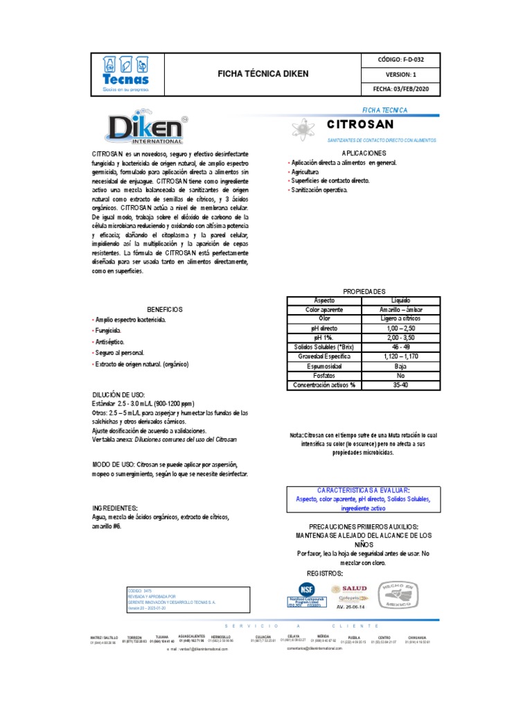 3475 CITROSAN (v-20) FT | PDF