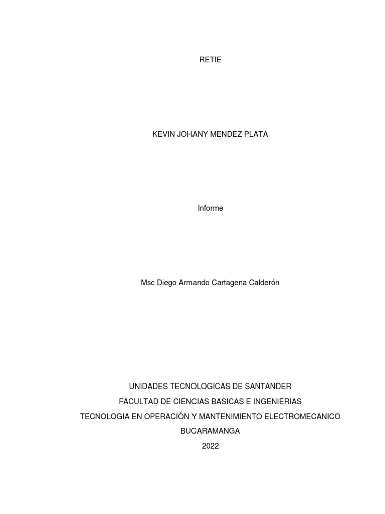 Informe RETIE PDF | PDF