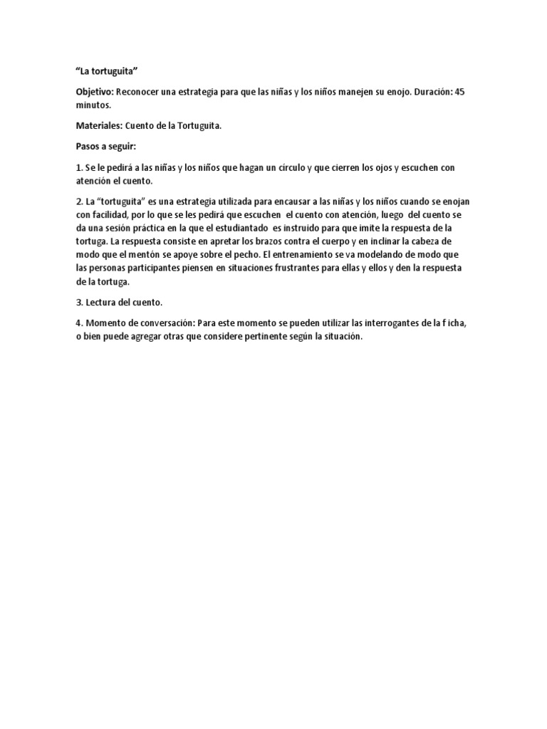La Tortuguita | PDF