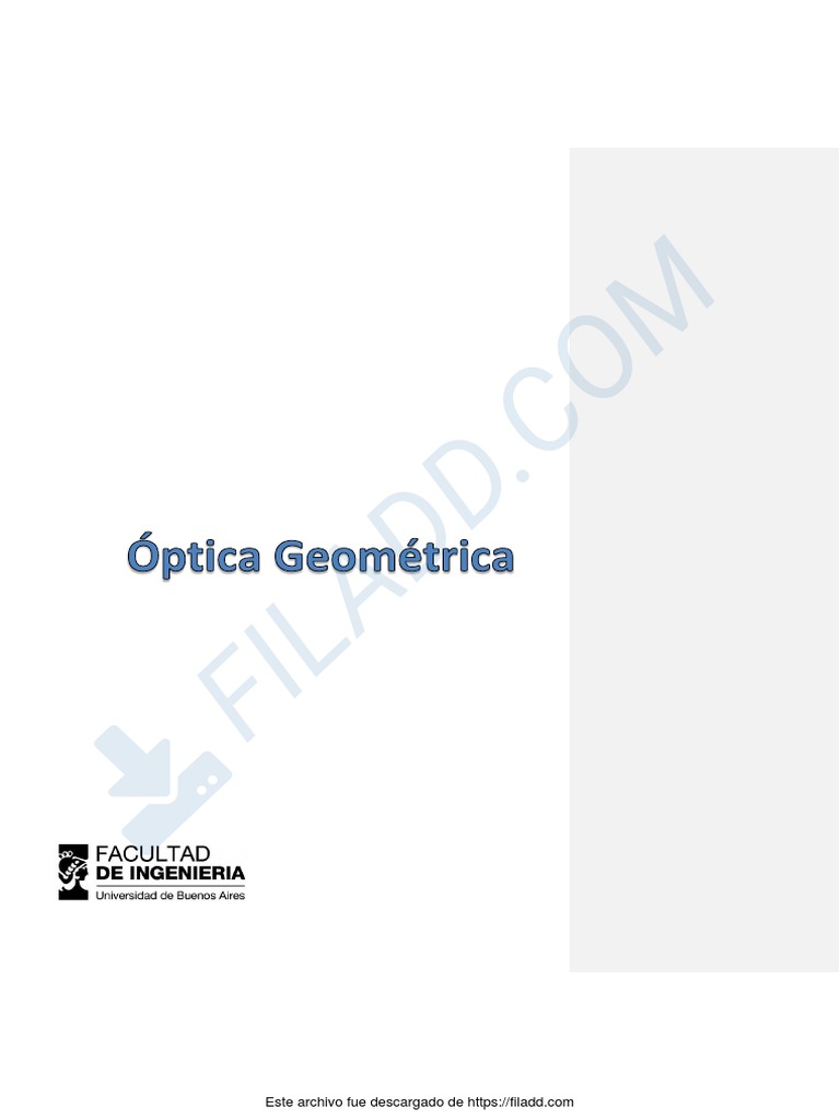 Unidad 10 - Optica Geometrica | PDF