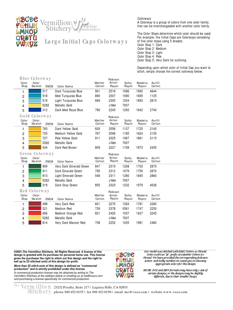 Initial Caps Colorways PDF | PDF