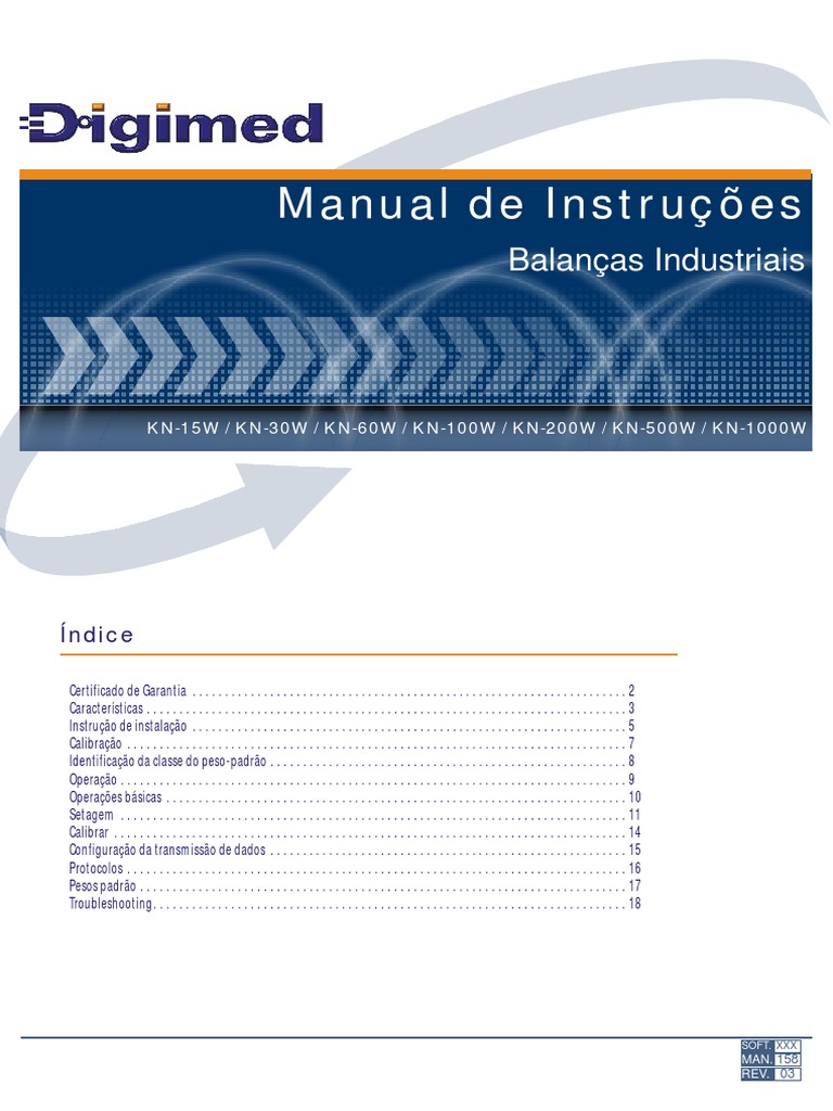 Manual DG15 PDF | PDF | Eletricidade | Balança