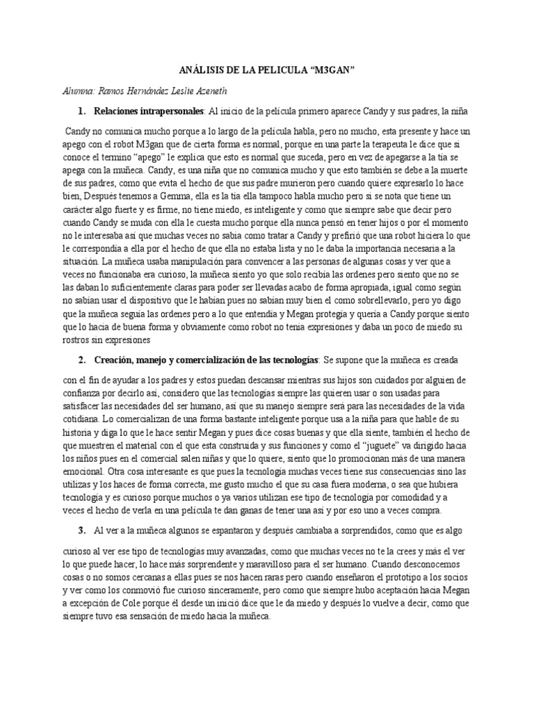 Pelicula Megan | PDF