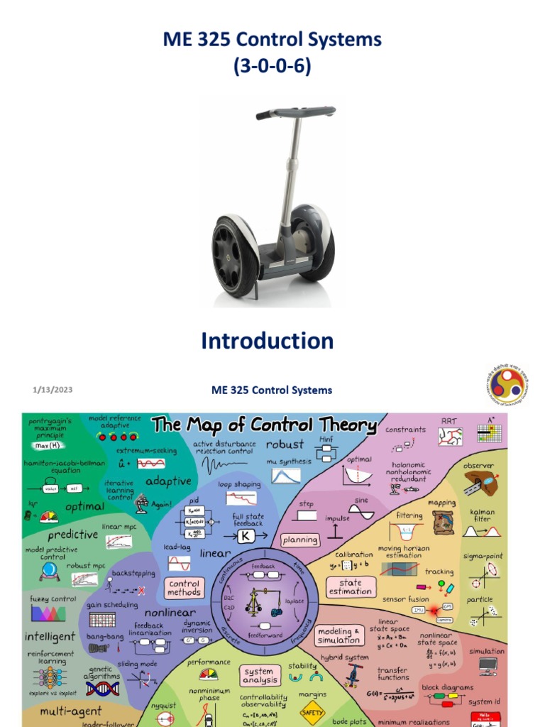 ME 325 ControlSystems Lecture 1 2023 PDF | PDF | Control Theory | Feedback