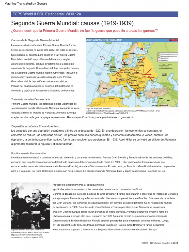 Causes of WWII PDF | PDF