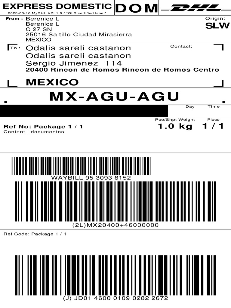 DHL Express Domestic PDF | PDF | Invoice | Value Added Tax