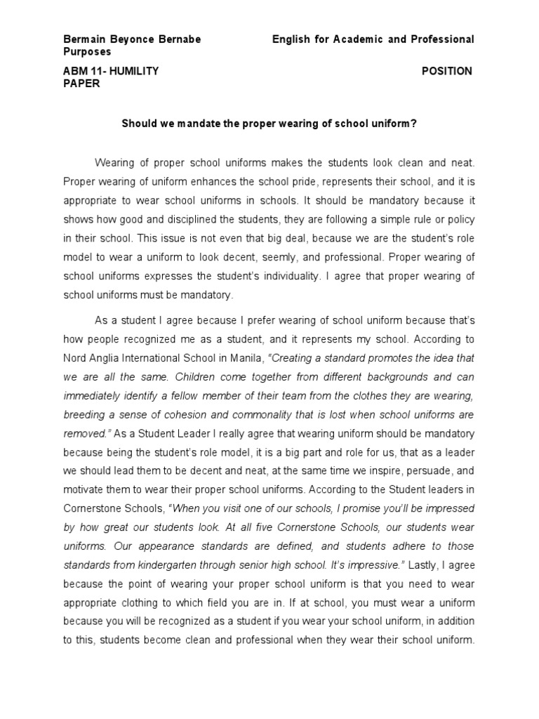 Position Paper | PDF