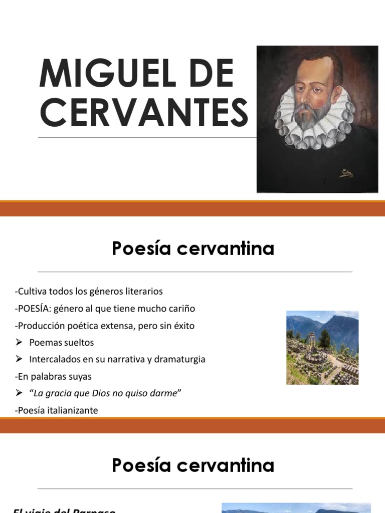 Presentación Miguel de Cervantes | PDF | Miguel De Cervantes | Don Quijote