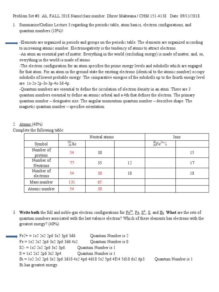Problem Set 3 FA 2018 | PDF
