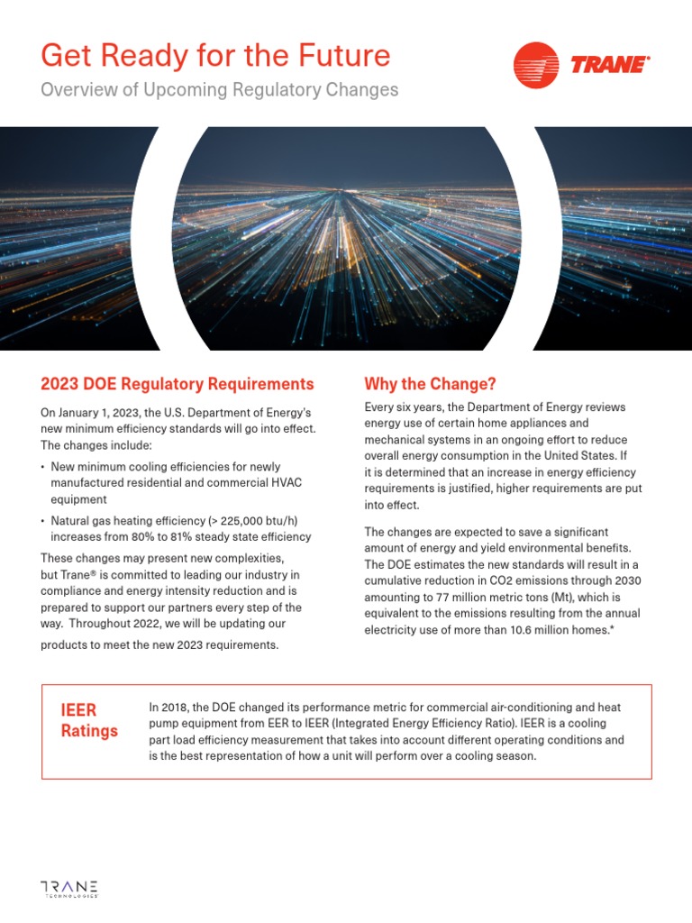 Trane Commercial DOE 2023 Overview PDF | PDF