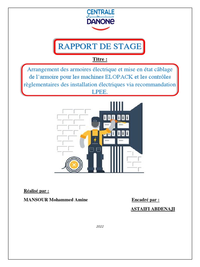 Rapport de stage à Centrale Danone | PDF | Interrupteur | Électrotechnique