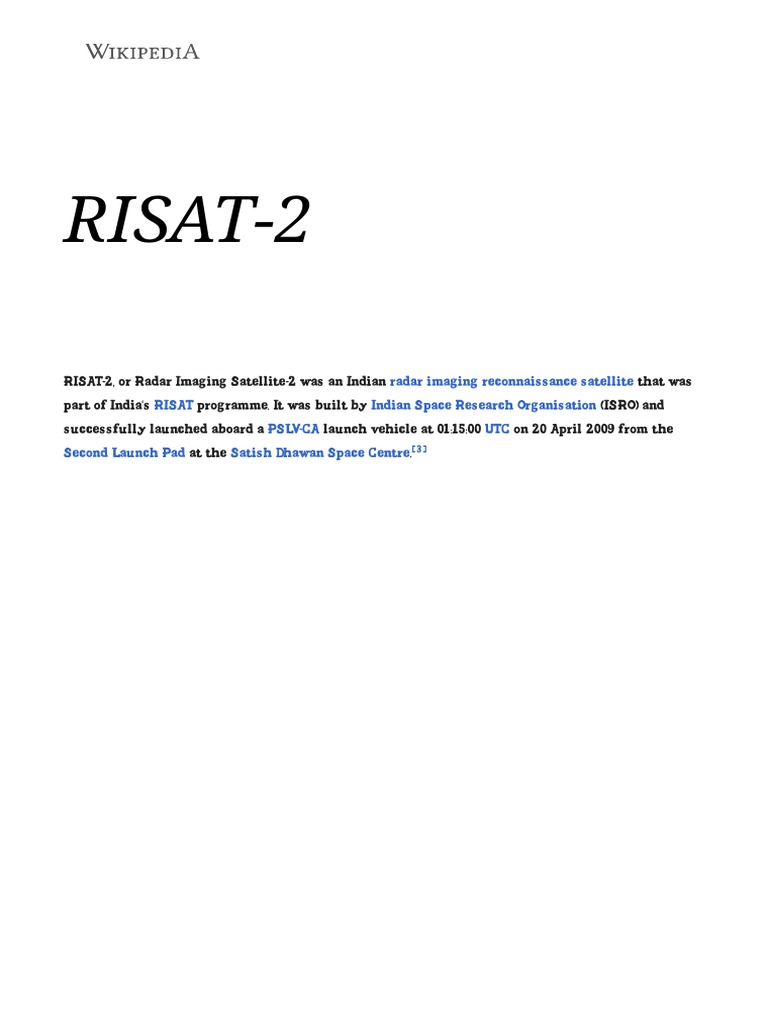 RISAT-2 - Wikipedia.pdf | PDF