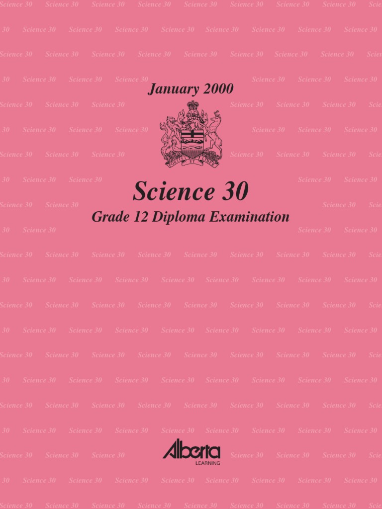 2000 January Science 30 Diploma With Answerkey PDF | PDF | Blood ...