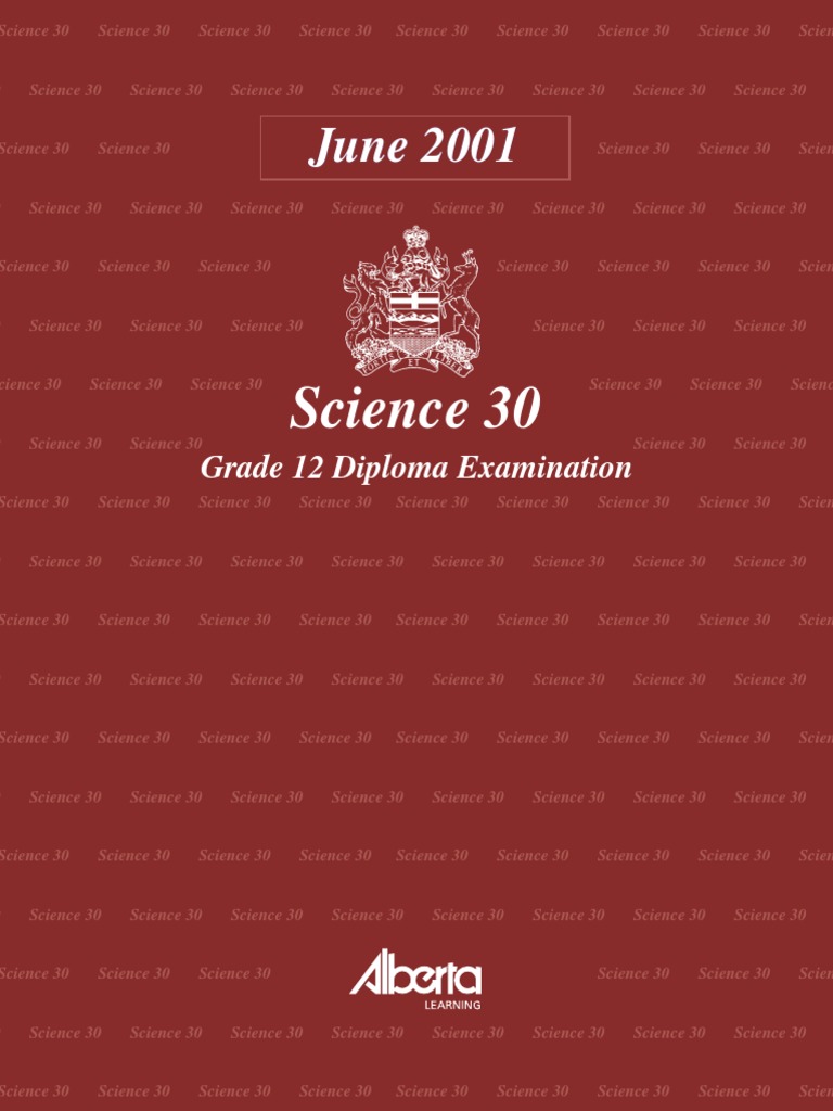 2000 June Science 30 Diploma With Answerkey PDF | PDF