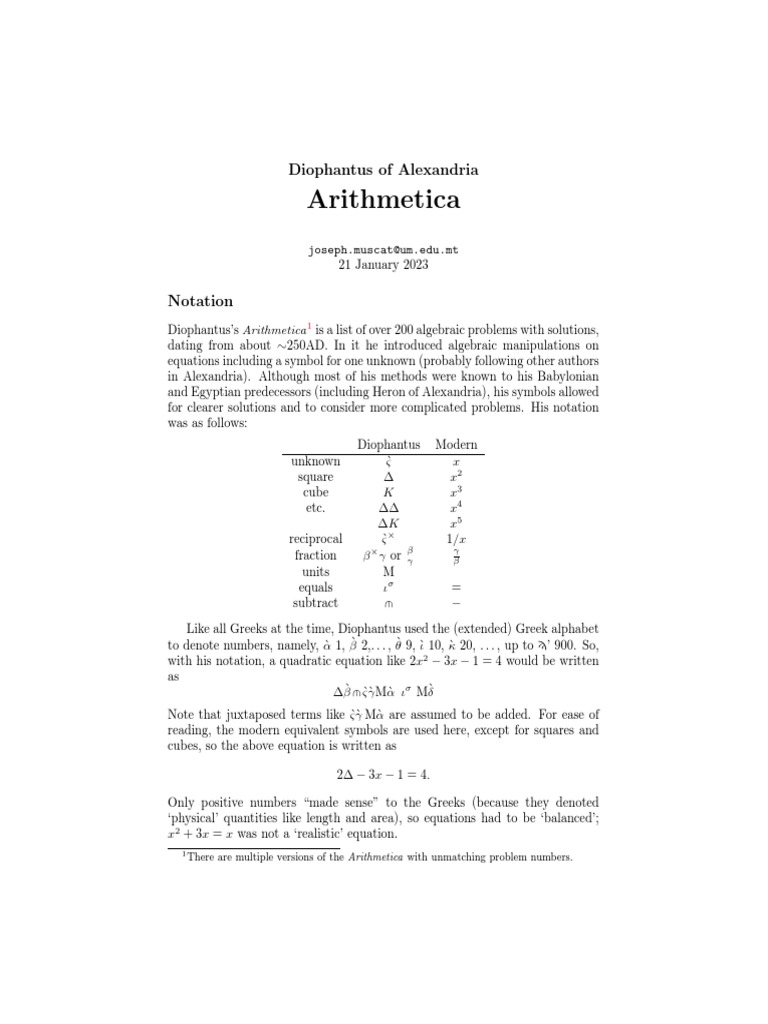 Diophantus PDF | PDF