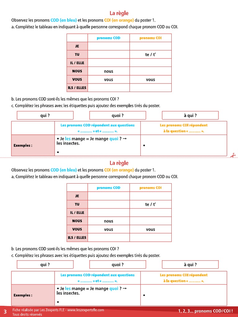 Pronoms Cod Coi PDF | PDF