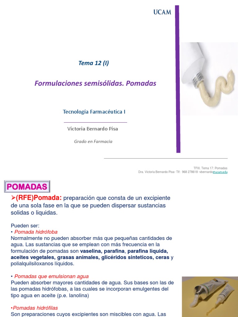Tema 12 (1) pomadas-TFIII2022-23 | PDF