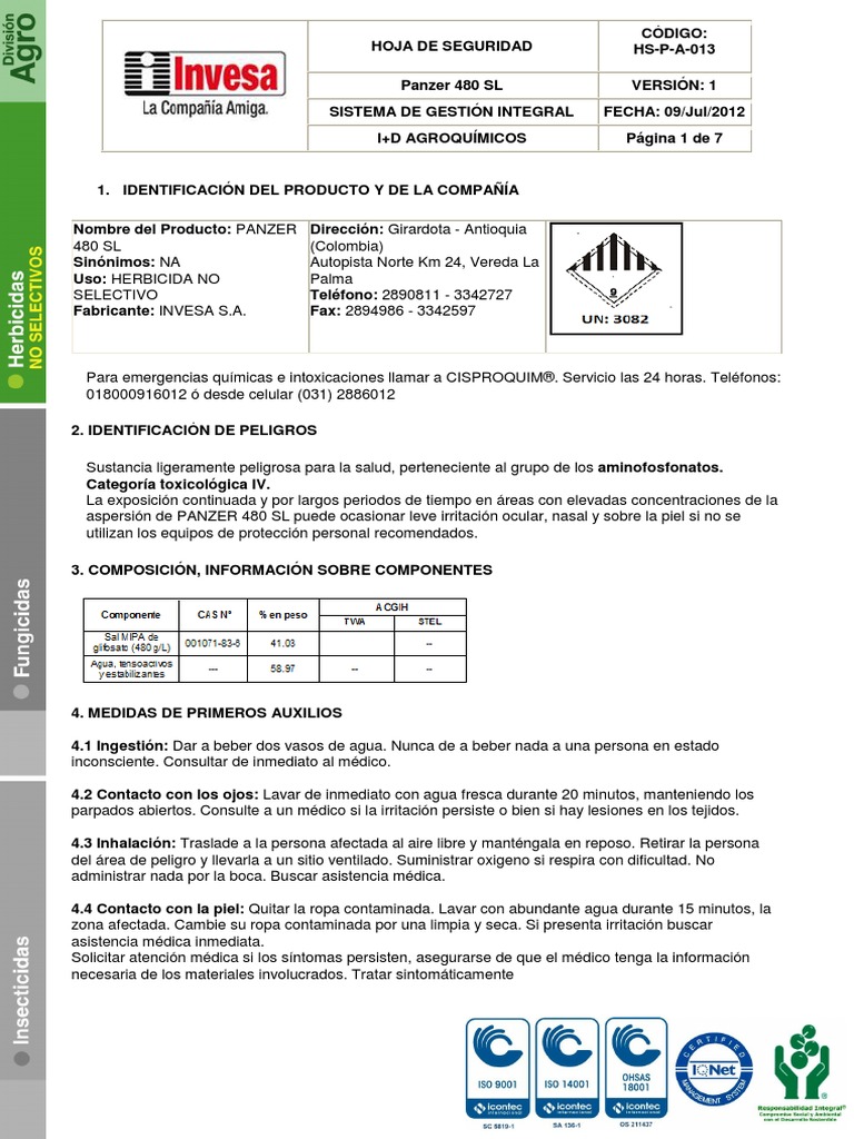 Hs Panzer 480 SL | PDF