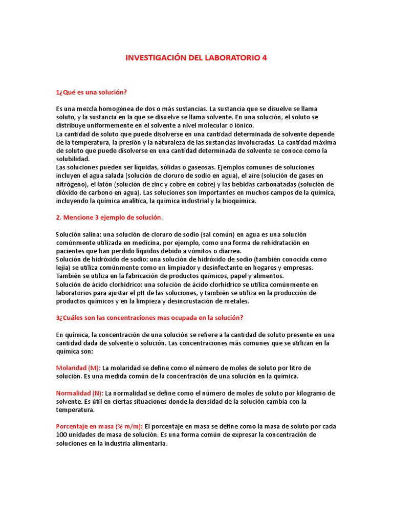 Investigación de Laboratorio 4 PDF | PDF