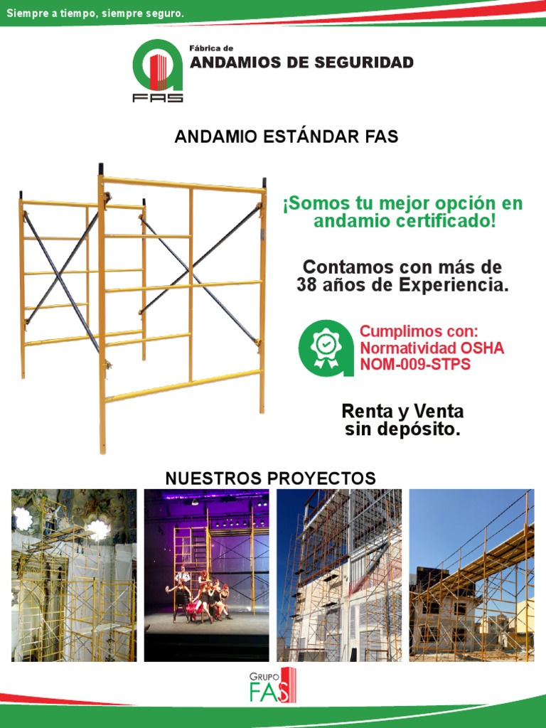 Andamio FAS Estándar - Ficha Técnica | PDF