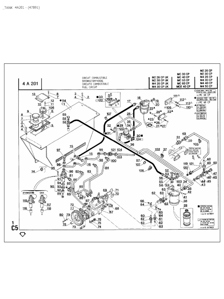 MC30 - MC40 - MC50 - CP Serie 1 Fuel Circuit | PDF