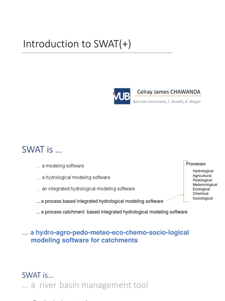 Introduction of SWAT_SWATPlus_Workshop_2021.pdf | PDF