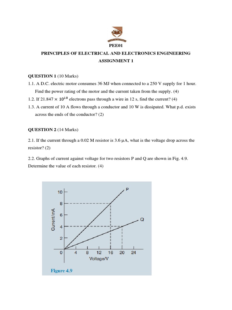 Electrical Engineering Assignment | PDF