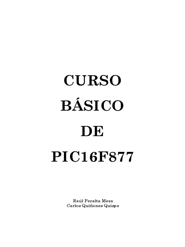 Curso Basico de Pic16f877 PDF | PDF | Microcontrolador | Programación