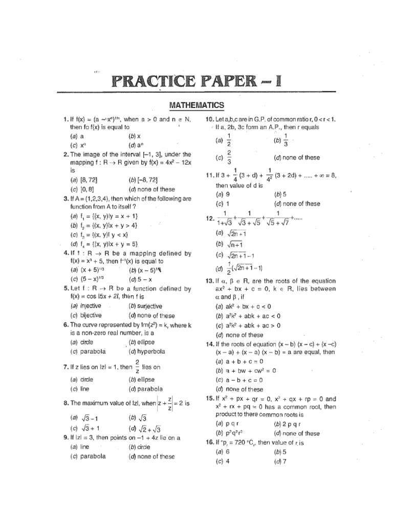 Bitsat Sample Paper 1 PDF | PDF
