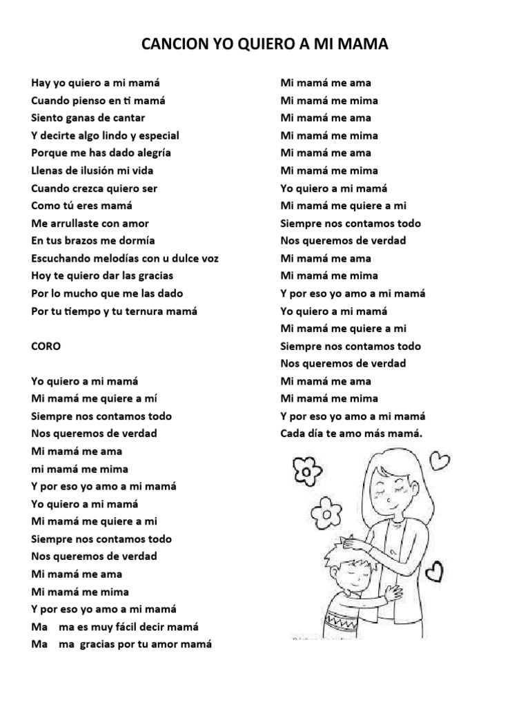 Cancion Yo Quiero A Mi Mama | PDF